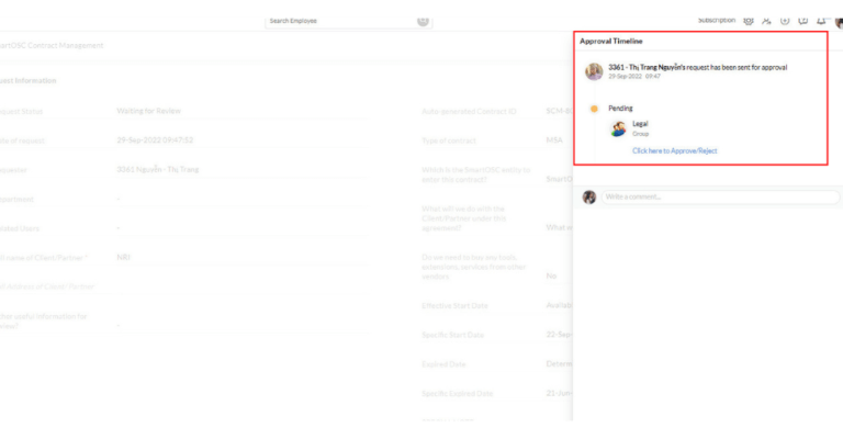 Contract approval process - SmartOSC DX